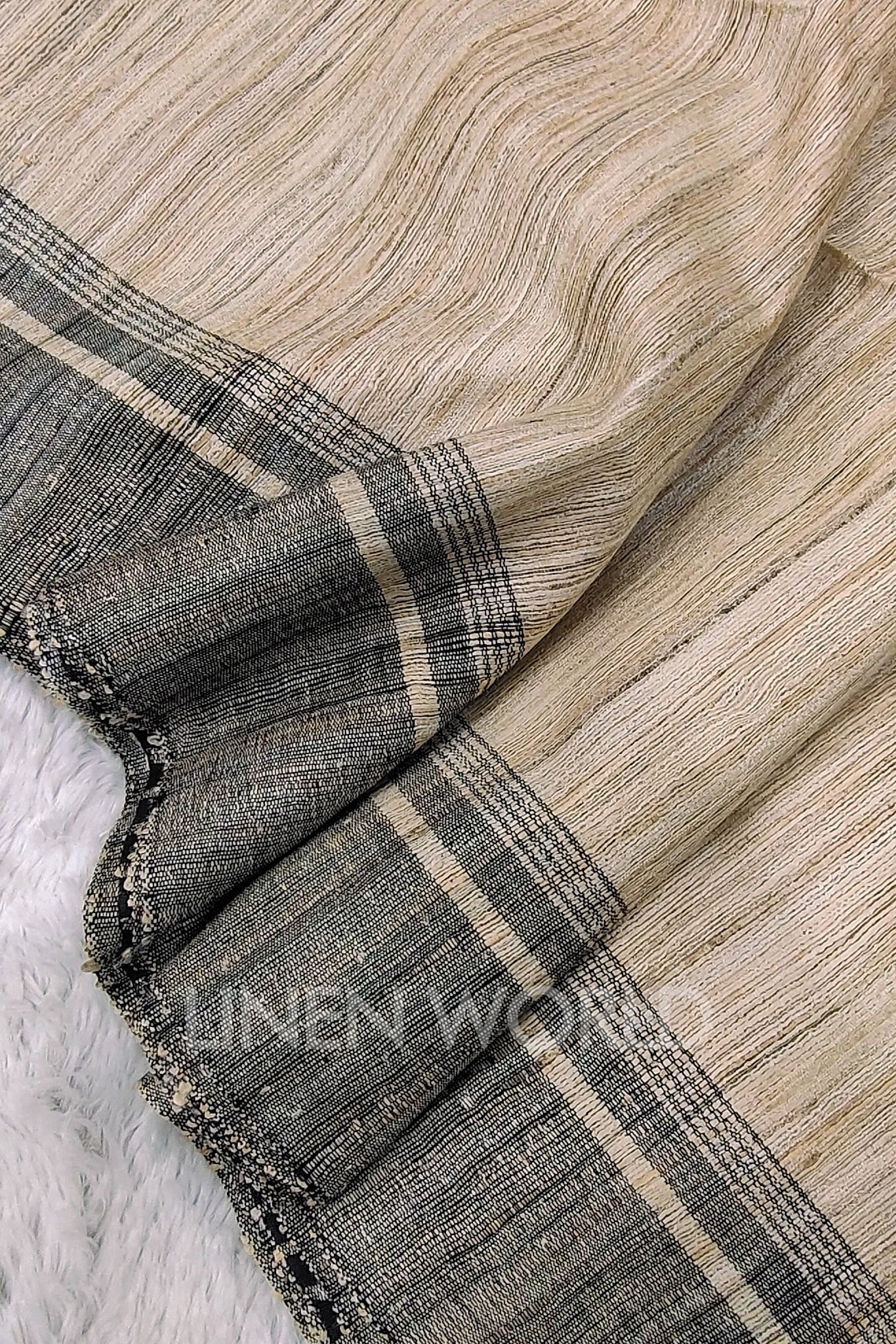 Chandrika - Handloom Ghicha Tussar Silk Saree | Linen World
