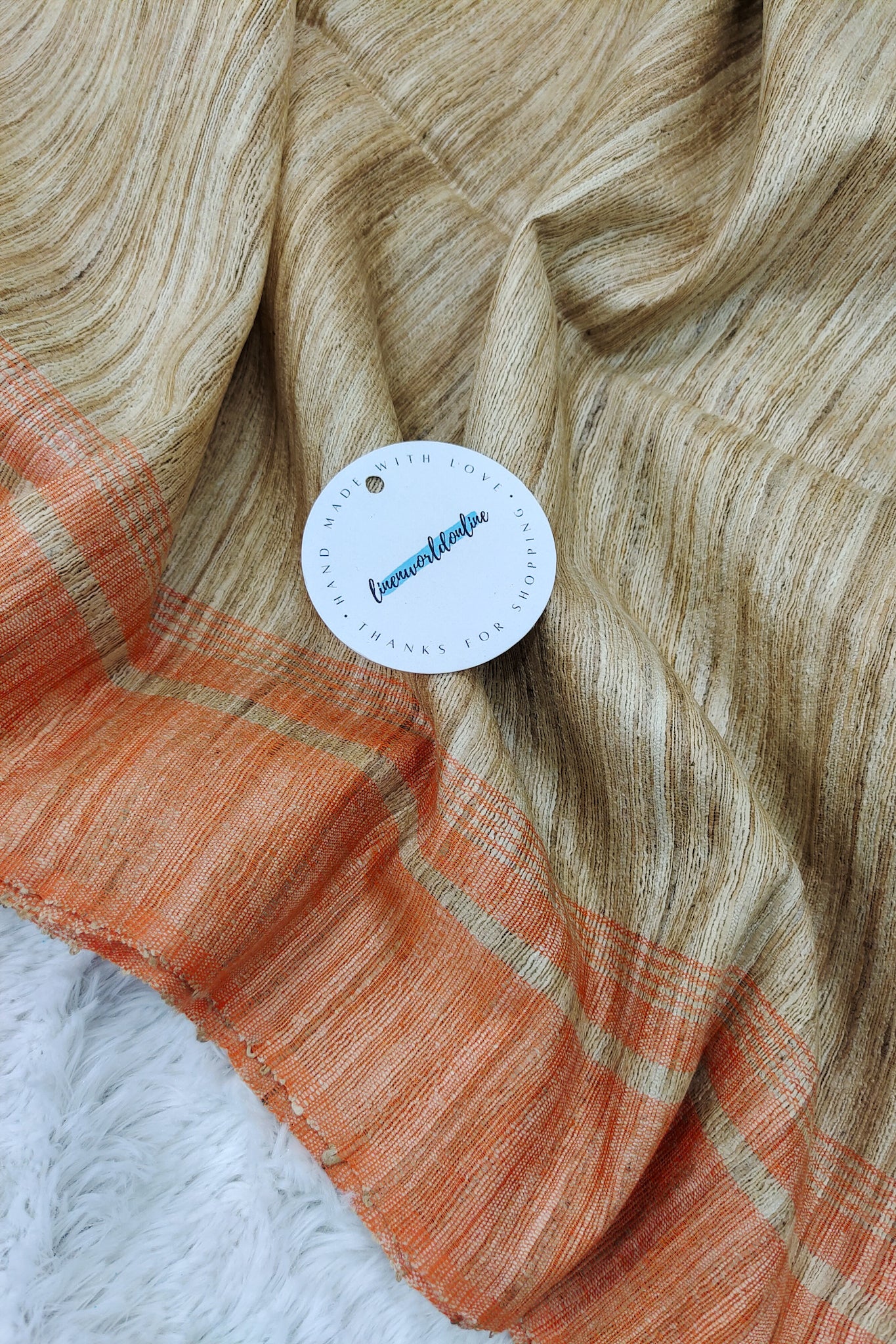 Vatsala- Handloom Ghicha Tussar Silk Saree | Linen World