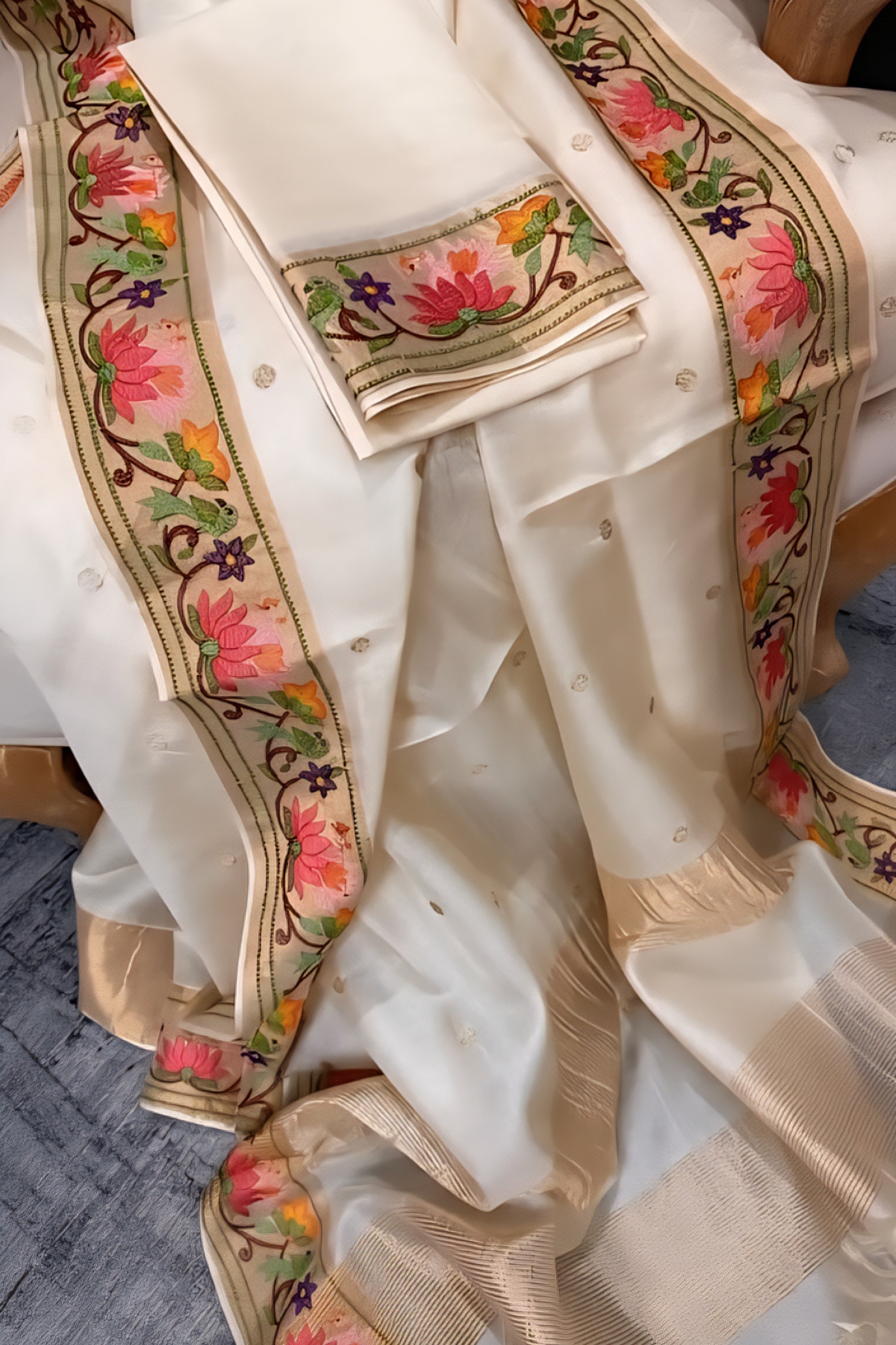 Shahi Panna - Pure Bhagalpuri Tussar Silk Saree | Linen World