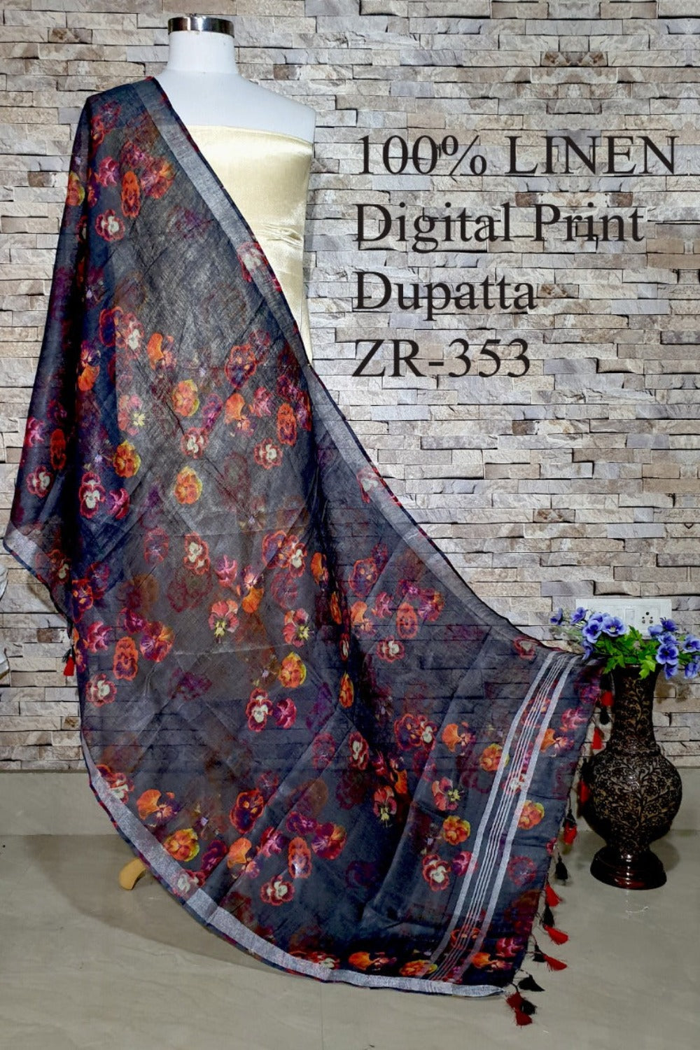 Digital Printed Linen Scarf | Linen World